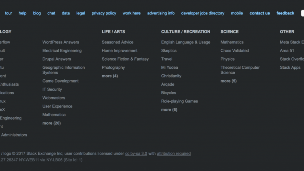 New Stack Overflow Footer And About Pages Launch Today Stack Overflow