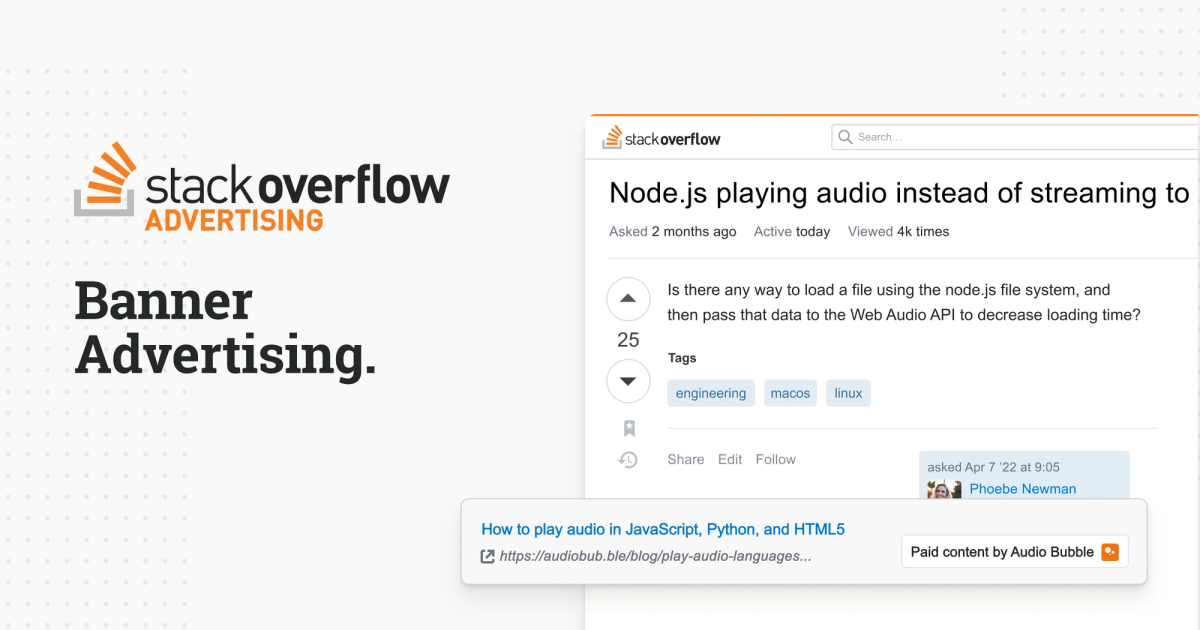 Banner Advertising Stack Overflow